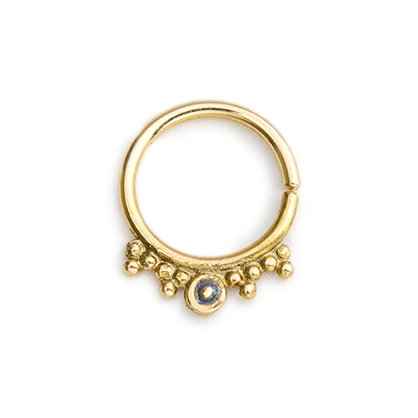 14k Solid Gold And Enamel Septum Nose Ring Jewelry - Chloe | Studio Meme